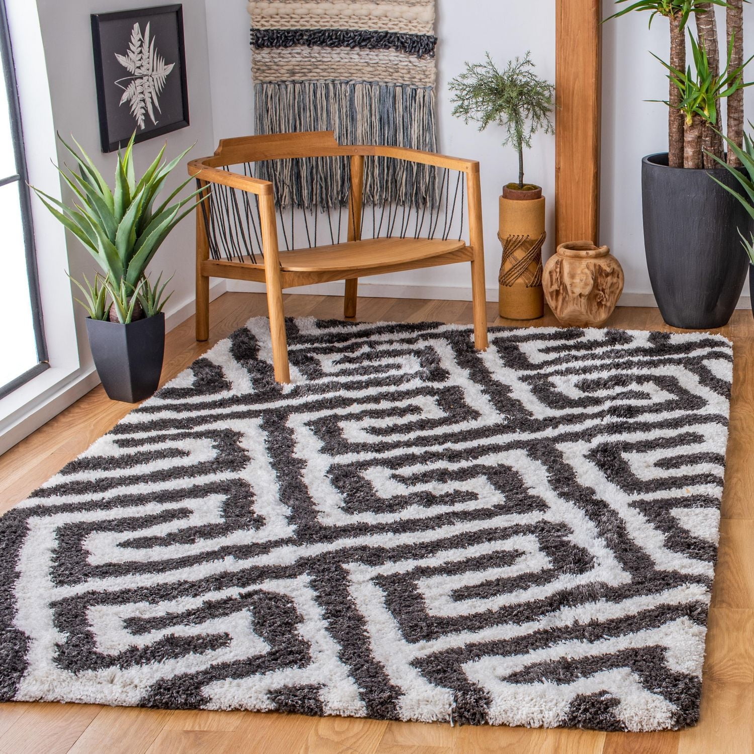 Click here for Safavieh Barcelona Dortha Geometric Shag Area Rug... prices