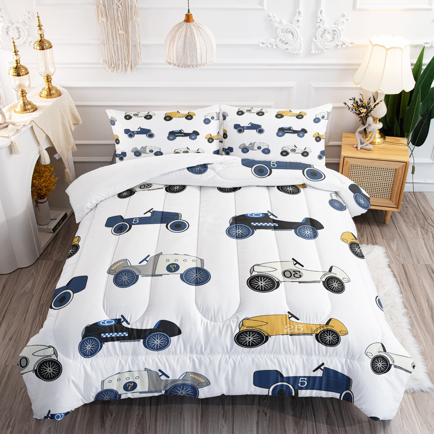 Hosima 3-Piece 3D Digital Comforter With Pattern Composed Of Multiple ...