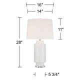 Possini Euro Design Luisa 28" Tall Modern Coastal Table Lamp Dimpled ...