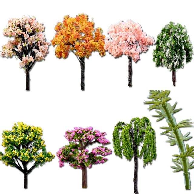 Model Trees Mixed Miniature Trees Plants Model Tree, Micro Landscape ...