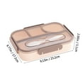 Compartmentalized Sealed Bento 1100ml-Proof Lunch with Fork & Spoon ...