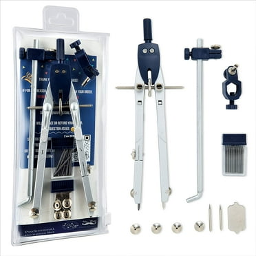 Mr. Pen- Professional Geometry Compass with Lock, Free Lifetime Lead ...