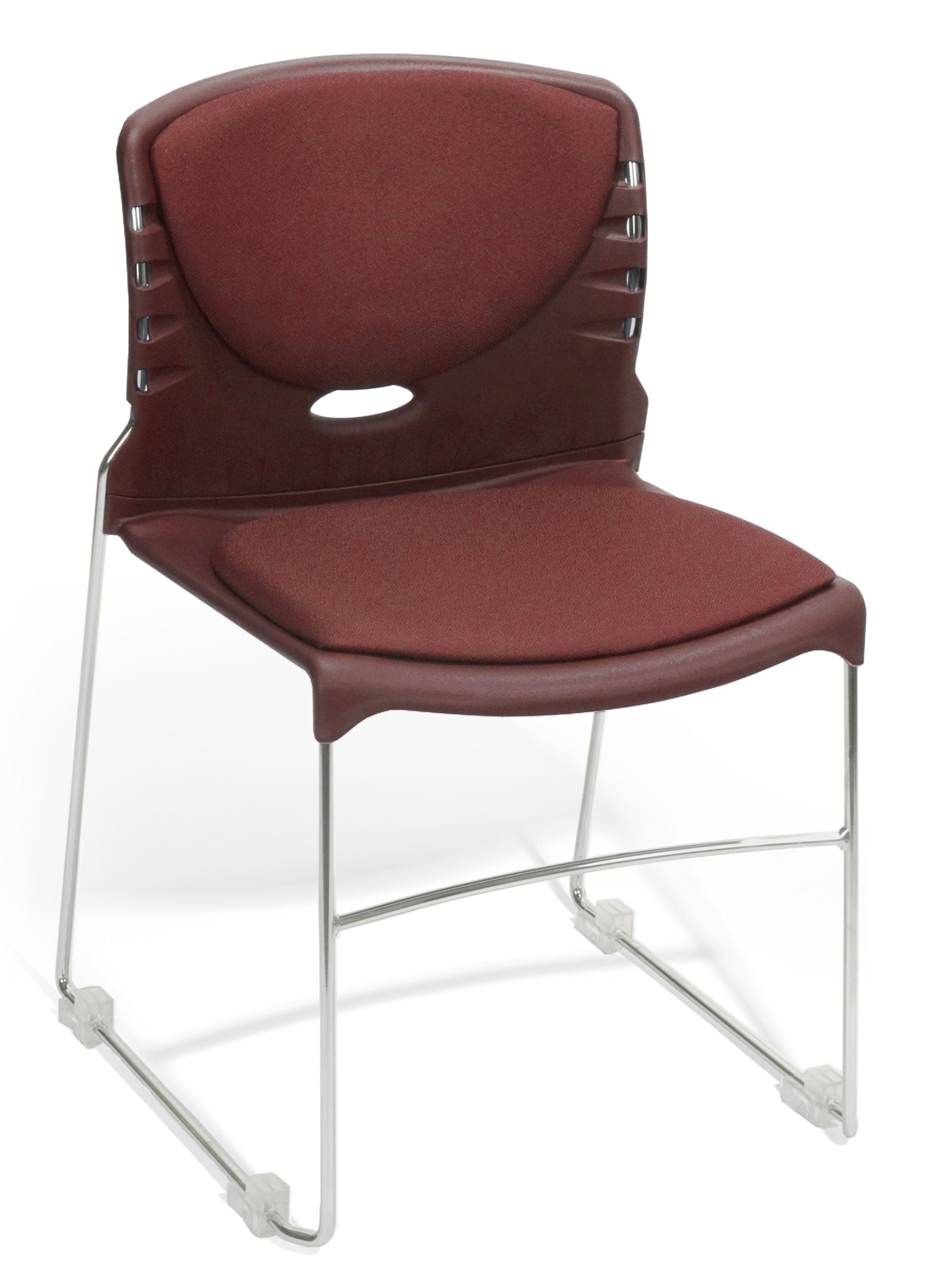 OFM Model 320-F Contract Stack Chair with Fabric Seat & Back, Wine ...