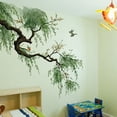 Ancient Style Willow Branch Flower and Bird Wall Sticker - 40x89.9cm ...