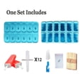 Blue 12 Cavity Silicone Ice Pop Makers with Sticks and Storage Bags ...