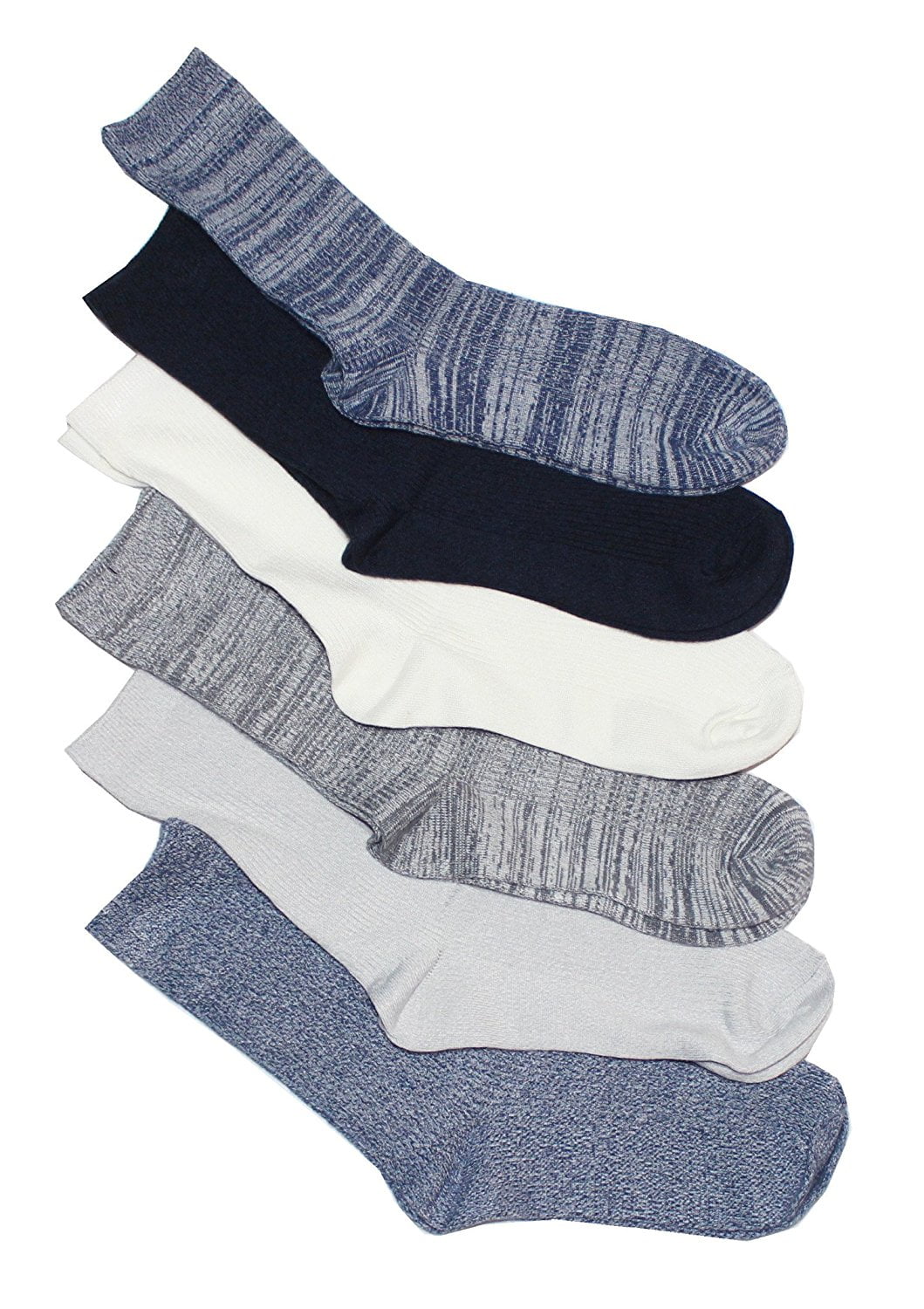 Cuddl Duds Women's 6PK Leg Layering Supersoft Crew Socks Size 4-10 ...