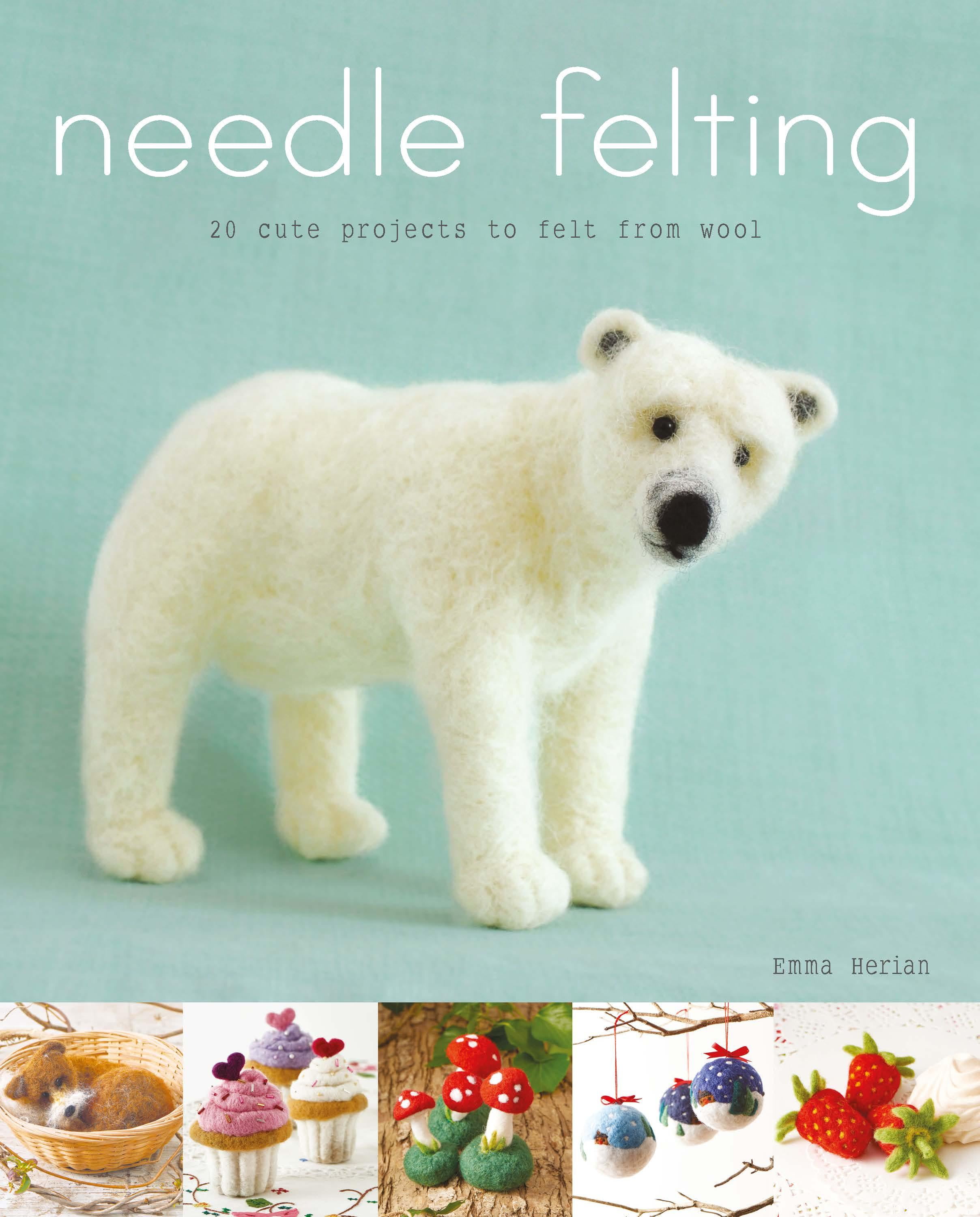 Felting Needle Felted Polar Bear with Blue Fish Fiber Arts etna.com.pe