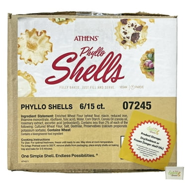 Athens Foods Mini Fillo Dough Cups, 15 Count (Frozen) - Walmart.com