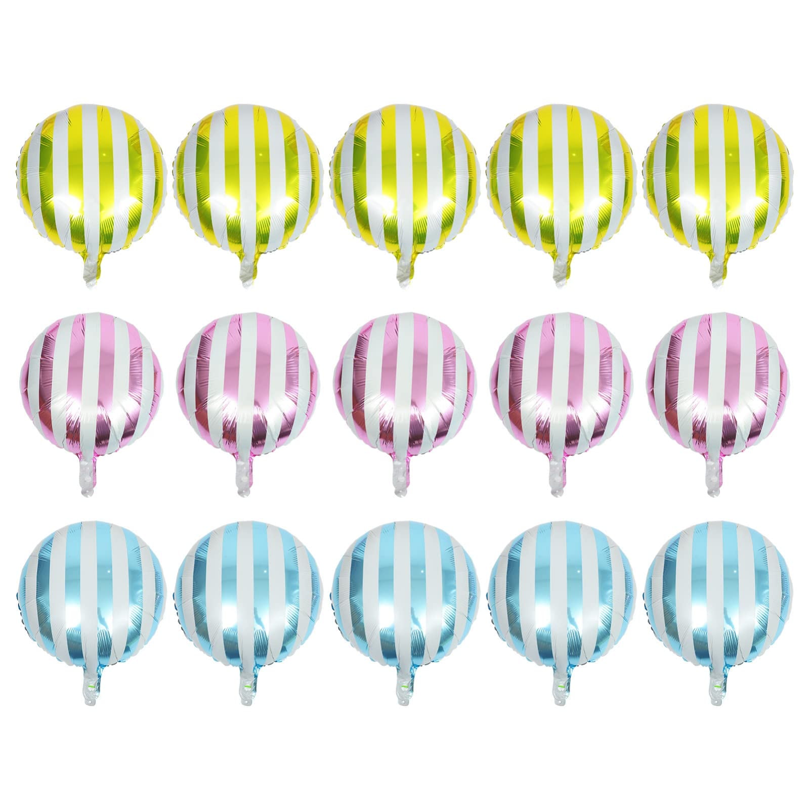 15 Uds. Globos a rayas multicolores, globos redondos de papel de ...