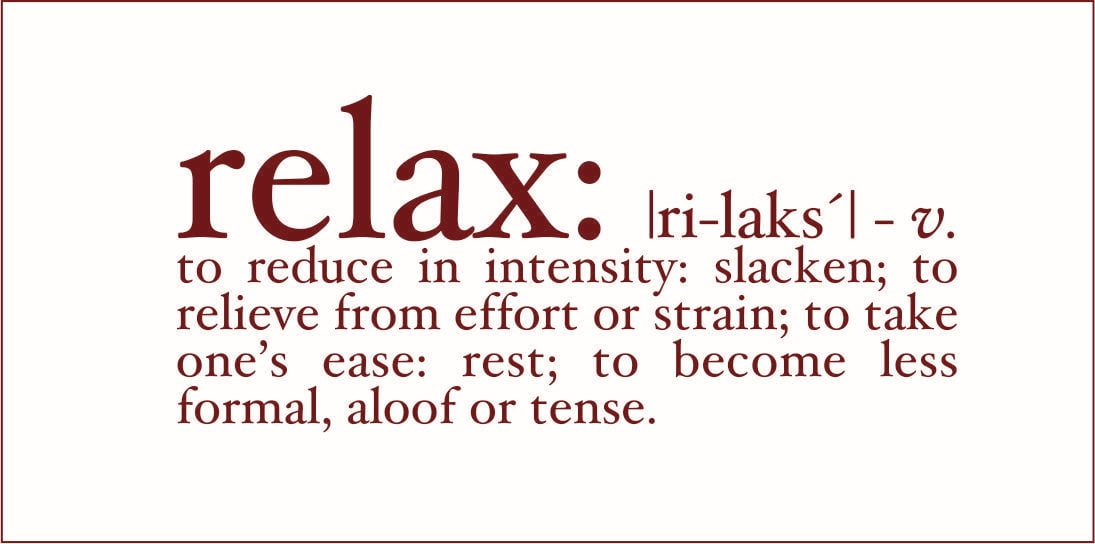 Relax Definition Vinyl Decal - Large - Dark Red - Walmart.com