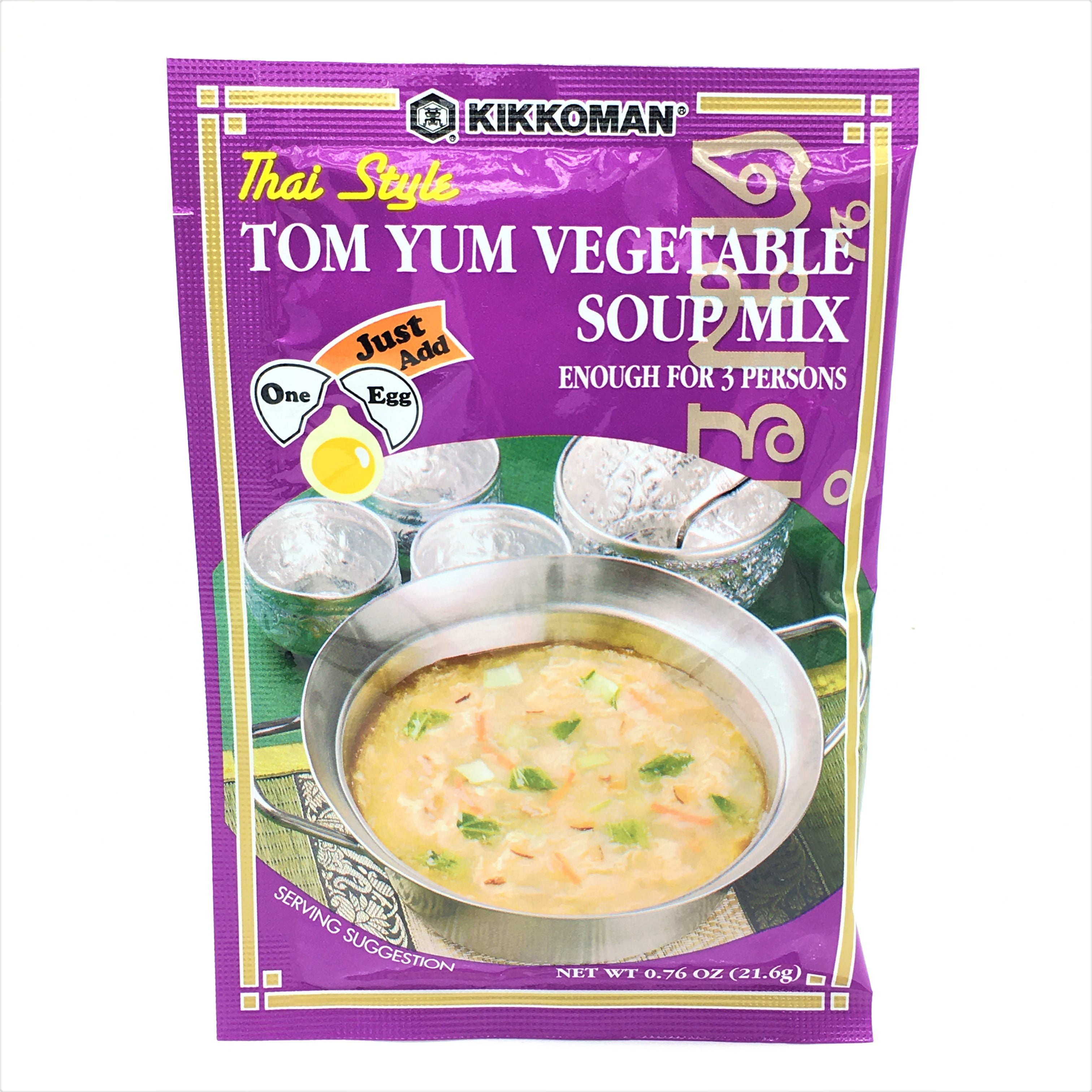Kikkoman Thai Style Tom Yum Vegetable Soup Mix, For 3 Persons 0.76 oz ...