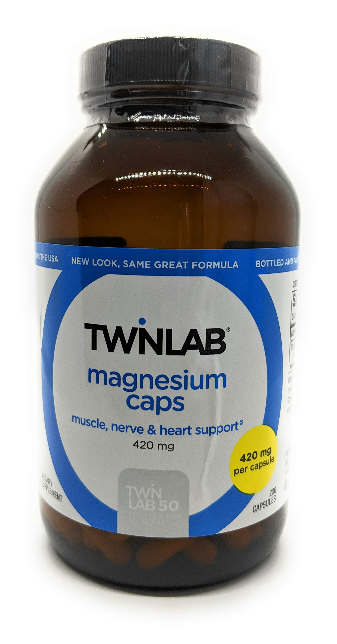Cápsula de magnesio Twinlab 420 mg, 200 cápsulas, paquete de 3 | Bodega ...