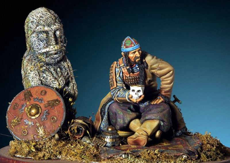 Pegaso Models 90mm Attila King of Huns White Metal Figure Kit #90-030 ...