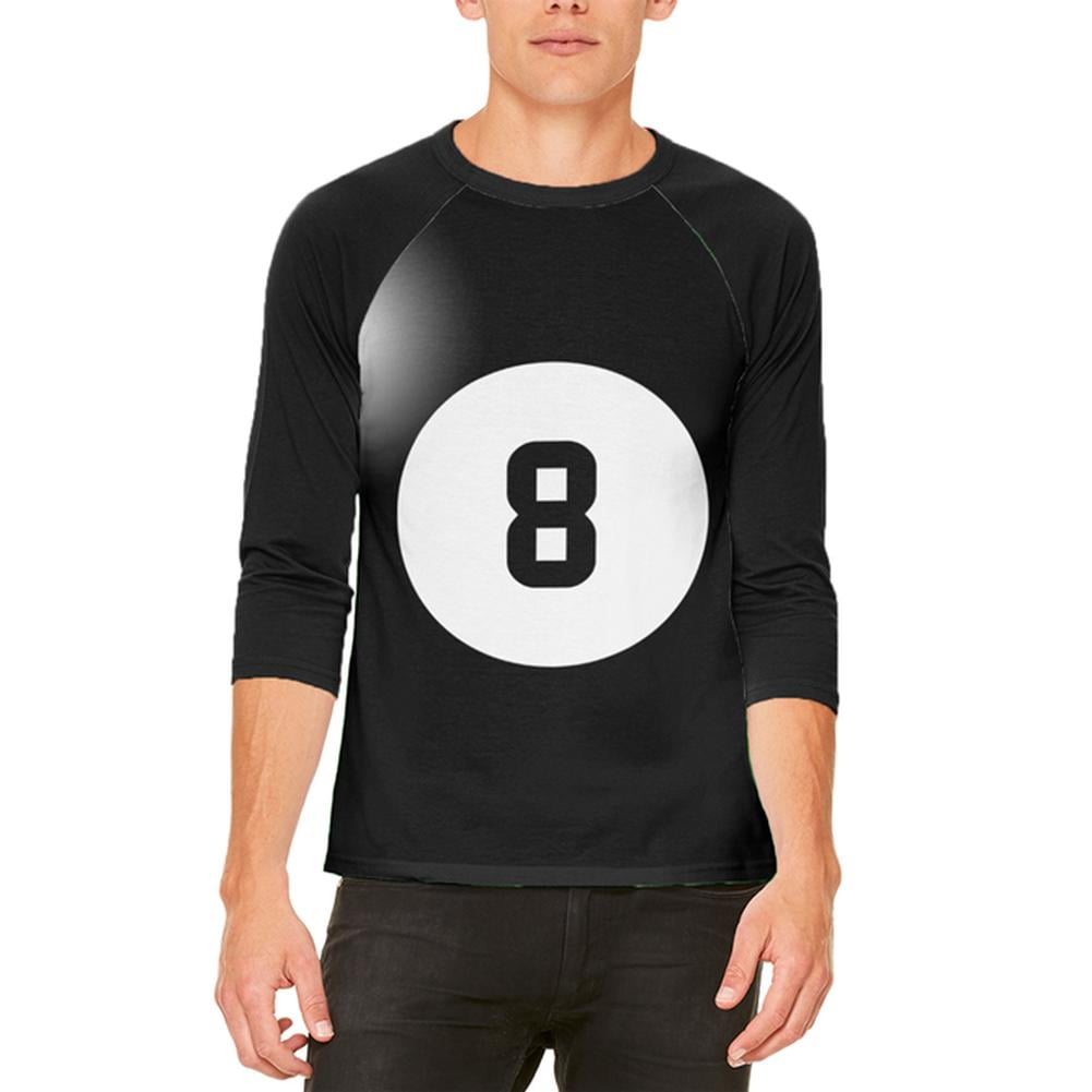 Halloween Billiard Pool Ball Eight Costume All Over Mens Raglan T Shirt ...