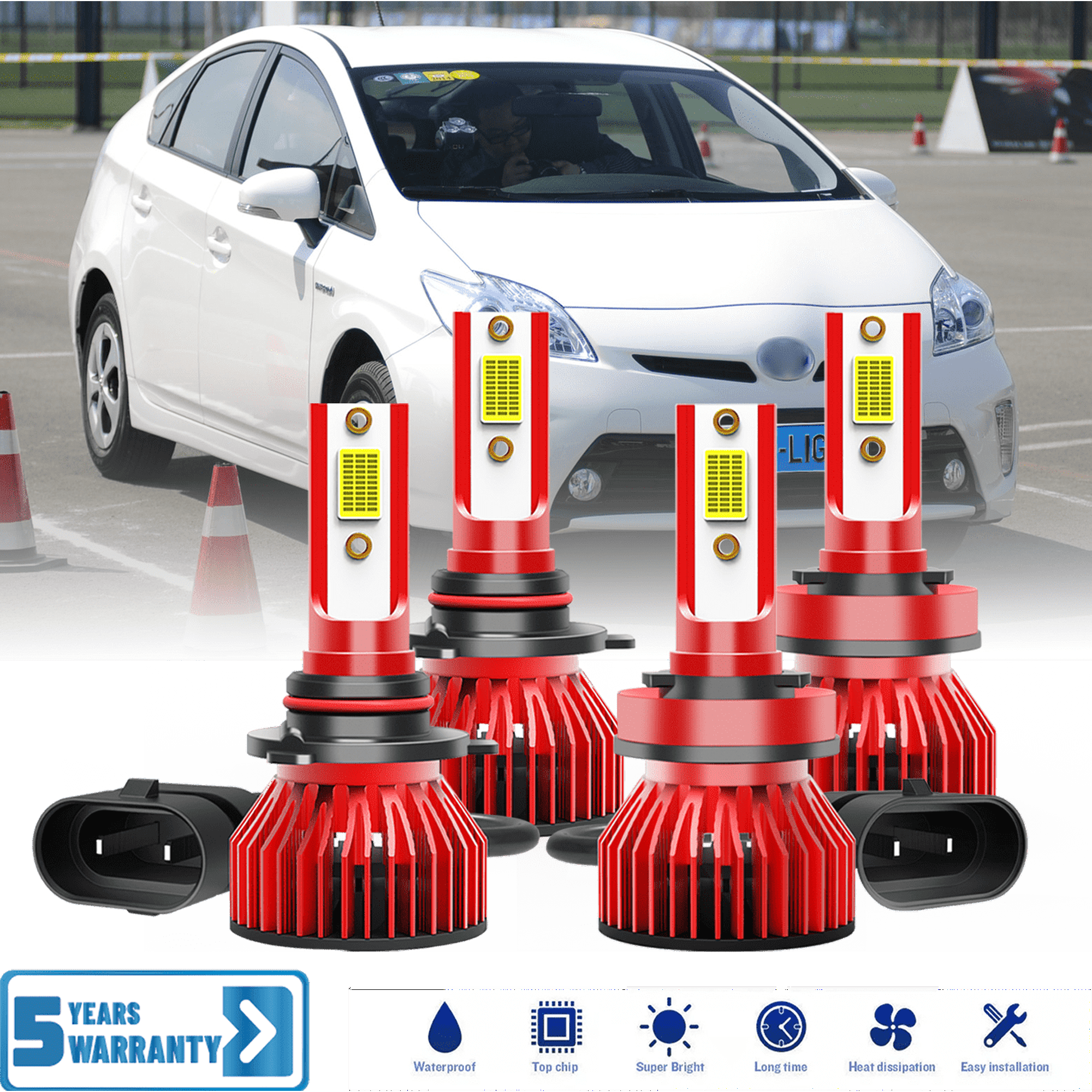 Click here for Aqj Fit For Toyota Prius 2010-2015 - 9005 H11 Led... prices