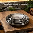 AOOOWER Elegant 304 Stainless Steel Hammered Appetizer Plate Cake ...