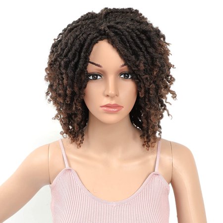 Short Dreadlock Wig 6inch Soft Twist Crochet Braids Afro Short Curly ...