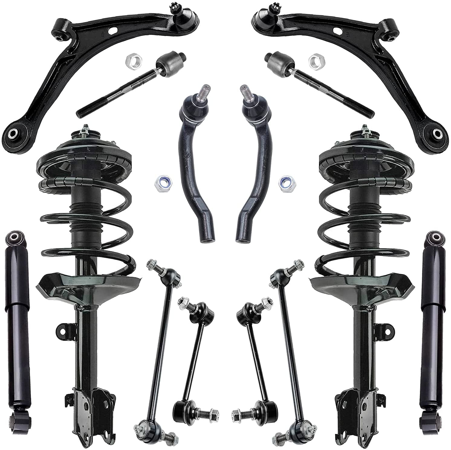 Detroit Axle - Front Struts Rear Shocks Suspension Kit Replacement for ...