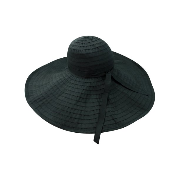 Black Flexible Floppy Hat With Oversized Brim - Walmart.com - Walmart.com