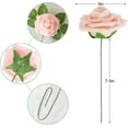 Goyunwell Artificial Flowers 25pcs Realistic Peach Pink Foam Fake Roses ...