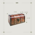 "Brynnberg Wooden Treasure Chest, Handmade Antique Design, Hinged Lid ...