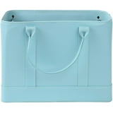 Blue Faux Leather Business File Bag: Chic Document Organizer & Travel ...