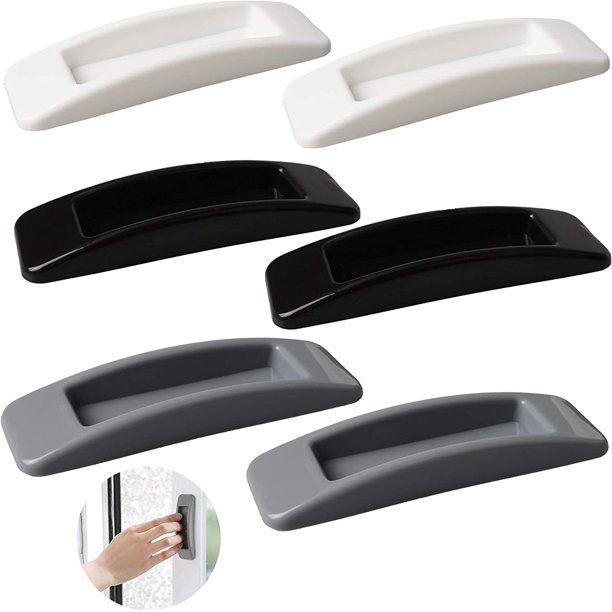 SHAR 4 Piece Self-adhesive Instant Door Handle - Black, Self-adhesive ...