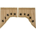 VHC Brands VHC Brands Burlap Natural with Black Stars Primitive 36"x36 ...