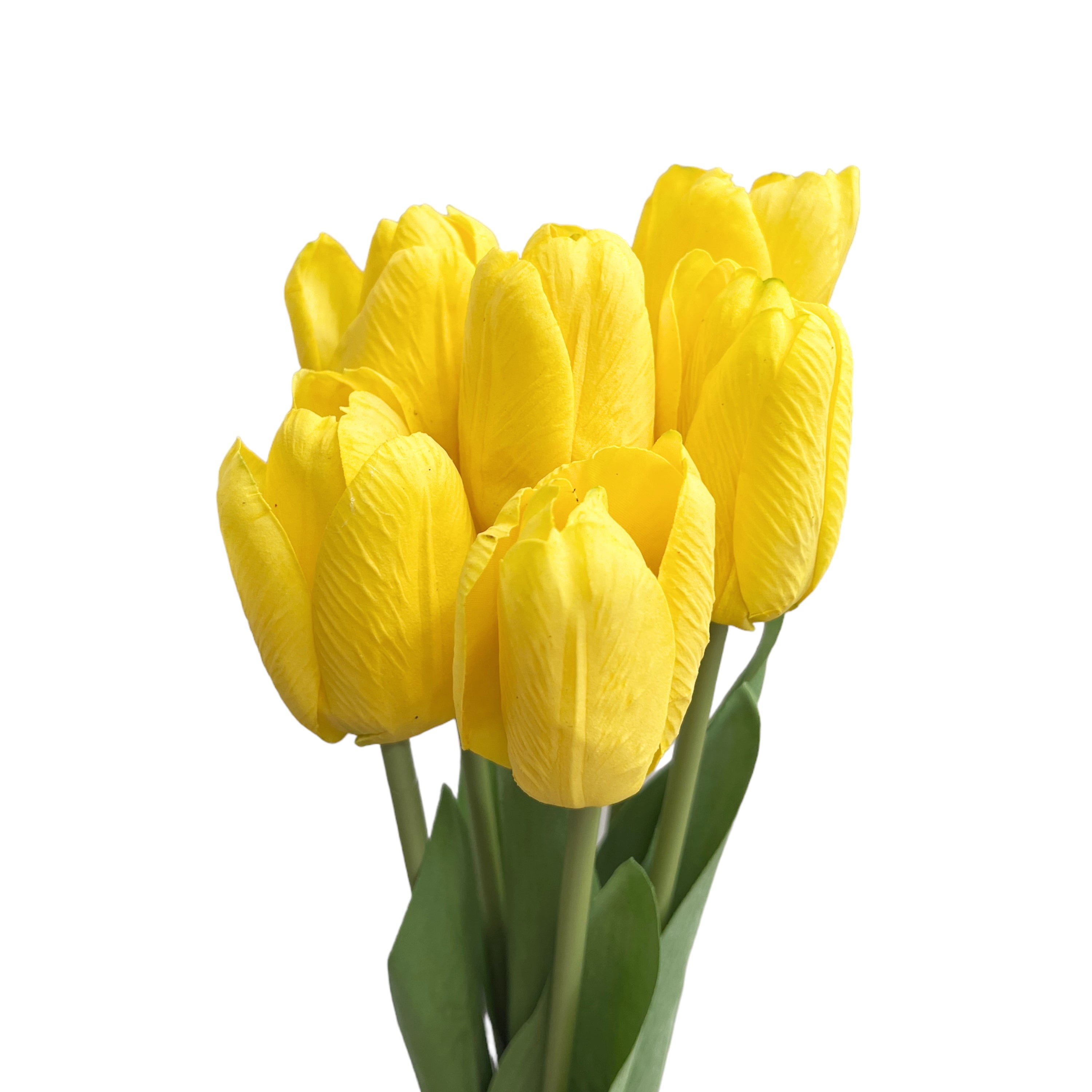 Realistic Touch Artificial Tulips Stems in Multiple Colors - Set of 6 ...
