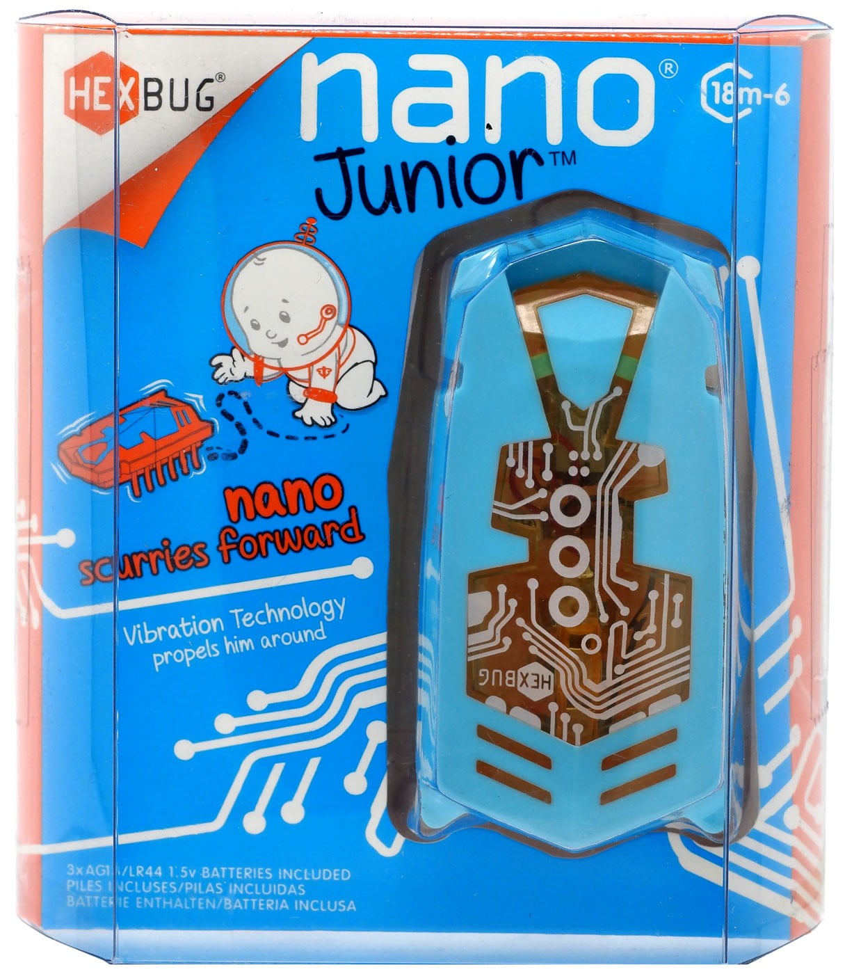HEXBUG Nano Junior Toy for Toddlers, Light Blue, Vibration Technology ...