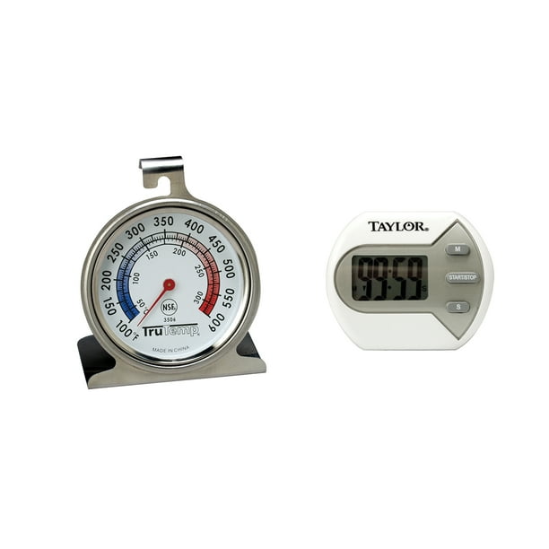Taylor 5806 Digital Timer & 3506 Oven Dial Thermometer - Walmart.com ...