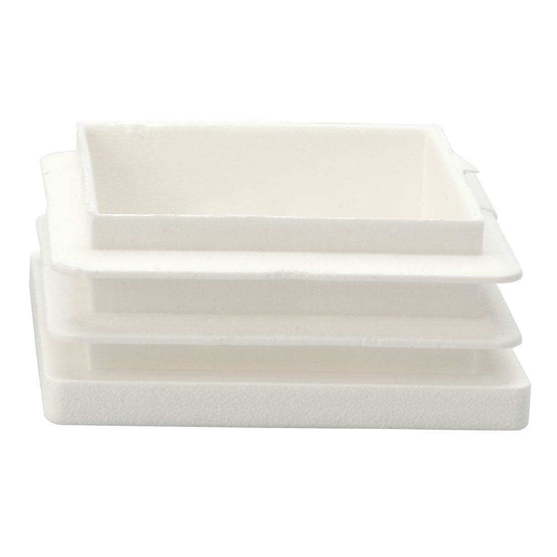 40 x 40mm Plastic Square Tube Inserts Ribbed Pipe Tubing End Cover Caps ...