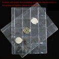 42 Pockets Classic Plastic Coin Holders Sheets For Storage Collection ...