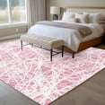 Abstract Fiber Line Washable Living Room Rugs 6'x9', Spring Vibrant ...