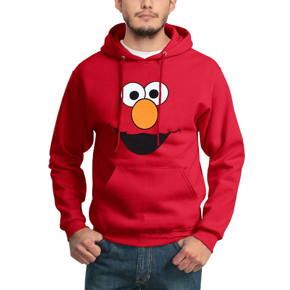 Sesame Street - Sesame Street Elmo Face Adult Hoodie - Walmart.com ...