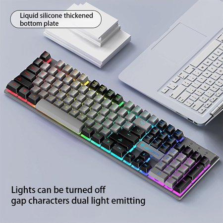 justharion Colorful Matching USB Keyboard Gaming Rainbow Key Board ...
