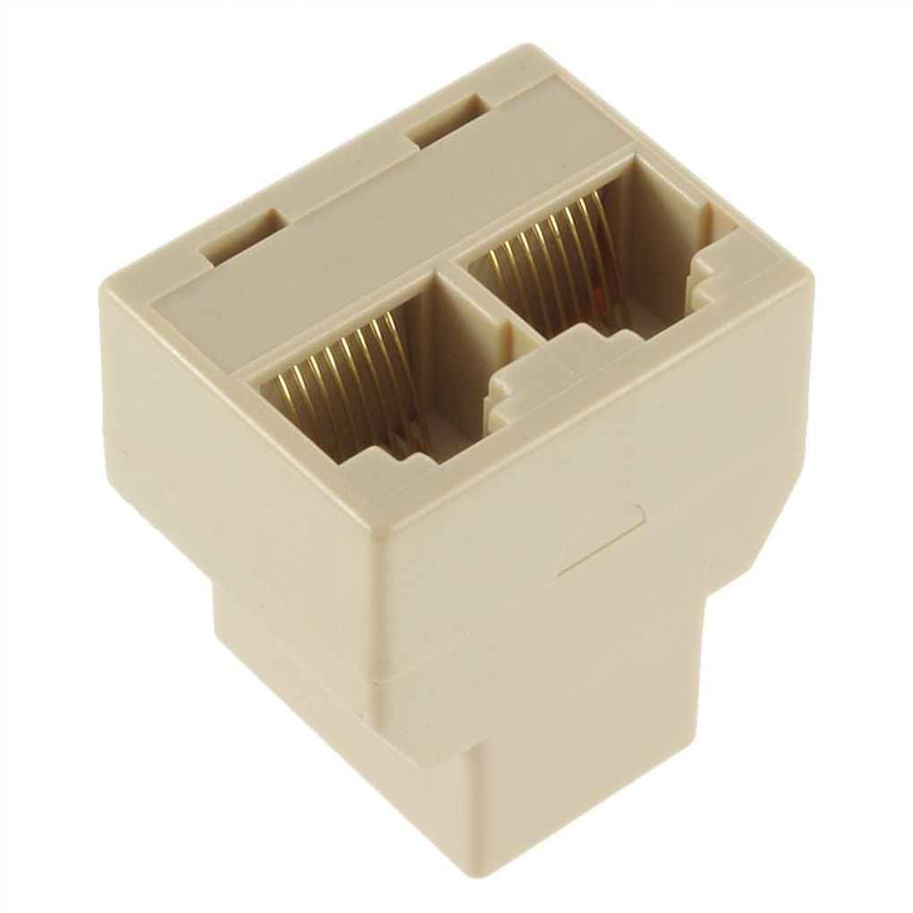 1 Female to 2 Female RJ-45 LAN Ethernet Splitter Network Connector ...