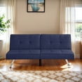 PARKWELL Futon Sofa Bed,Upholstered Tufted Couch, Convertible Folding ...