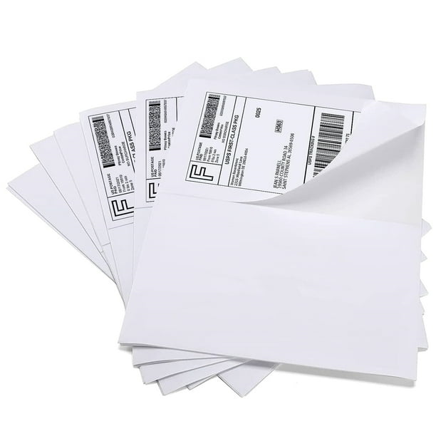 NefLaca Half Sheet Shipping Labels 8.5" x 5.5" White Self Adhesive ...
