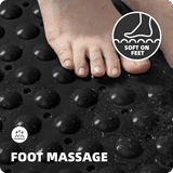 "PABUBE Non-Slip Shower Mat with Suction Cups, 16""x 35"", Machine ...