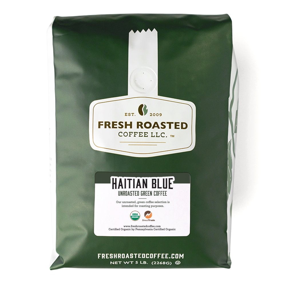 Fresh Roasted Coffee, Unroasted Organic Haitian Blue Coffee Beans, 80 ...