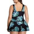 Aboser Womens Plus Size Tankini Swimsuits Floral Print Swimdress With