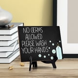 Signs ByLITA No Germs Allowed Please Wash Your Hands, Hygiene Sign, 6 ...
