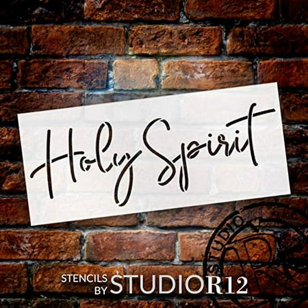 Holy Spirit Stencil by StudioR12 | You are Welcome | DIY Simple Cursive ...