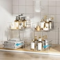 CozyNestFinds 6 Pack Bathroom Organizer, 2 Tier Clear Under Sink ...