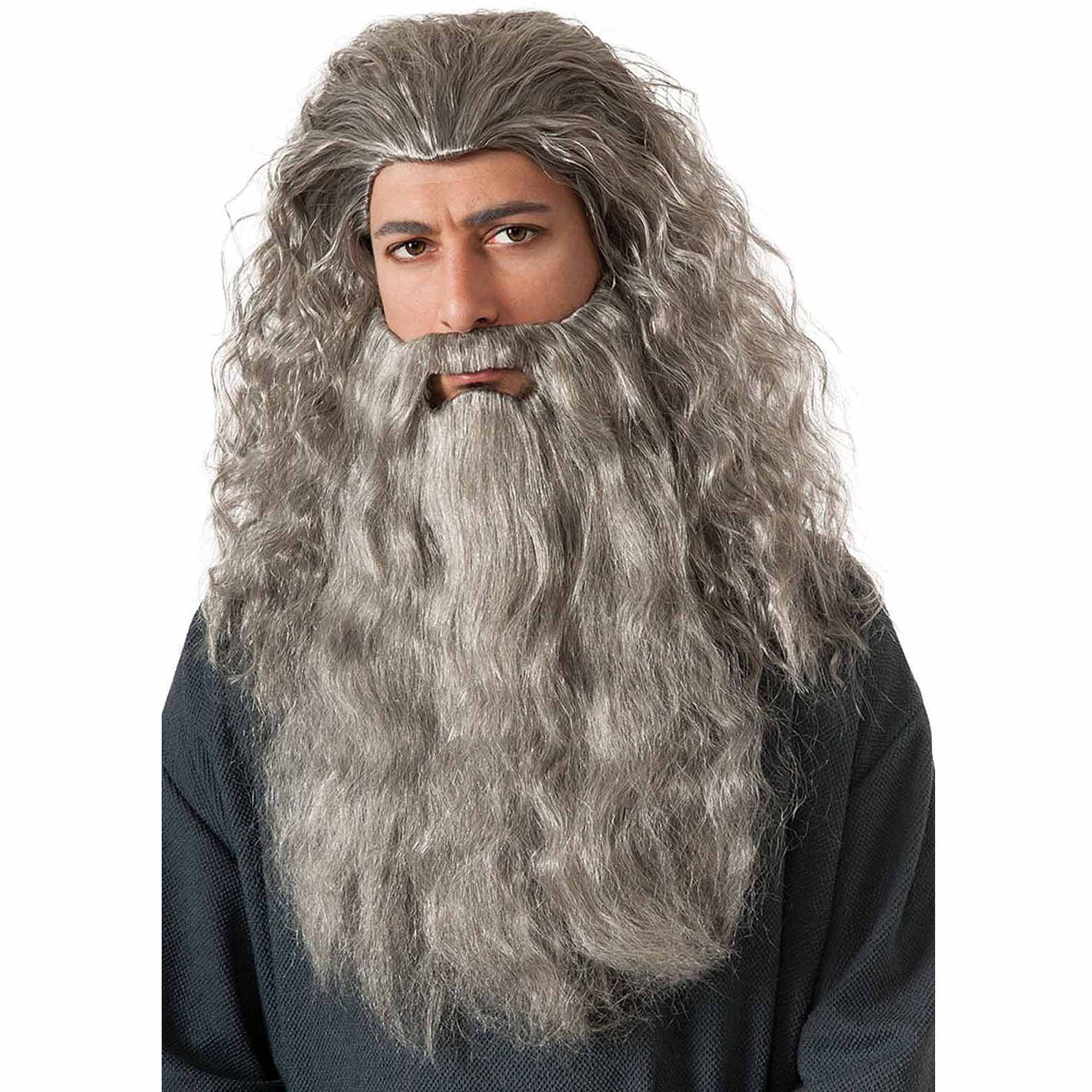 Gandalf Wig Beard Kit Adult Halloween Accessory - Walmart.com - Walmart.com