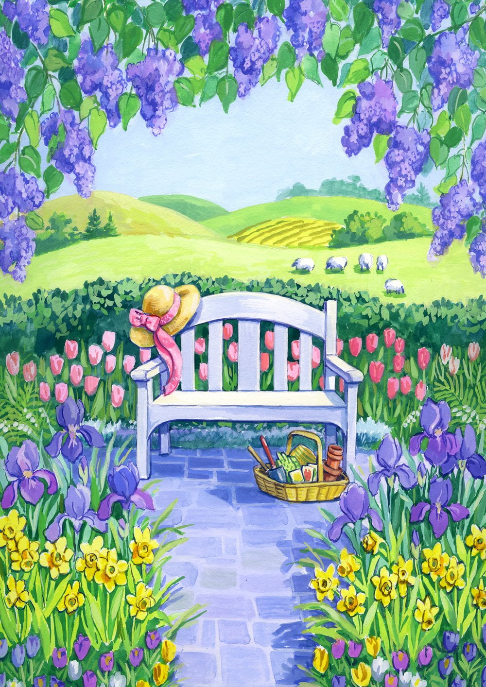 Toland Home Garden Garden Seat Flower Spring Flag Double Sided 12x18 ...