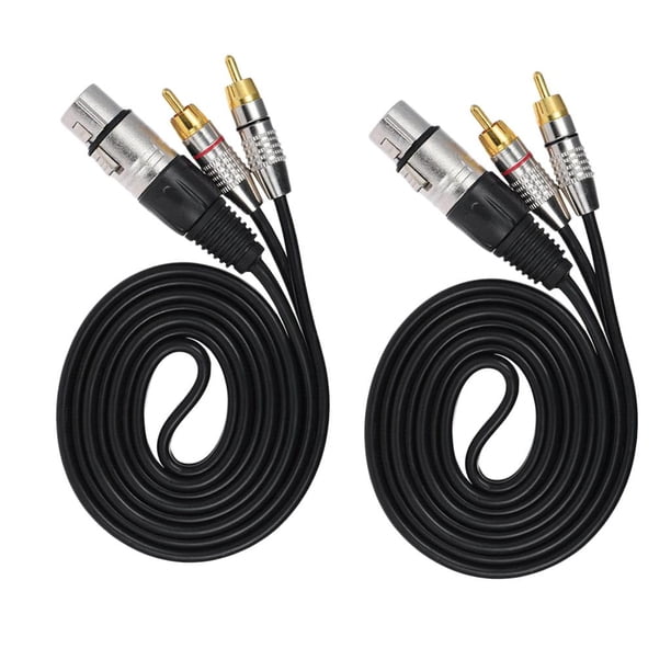 2x XLR 3P A 2RCA Jack Audio SplitterCable Connector 1M Macarena RCA ...