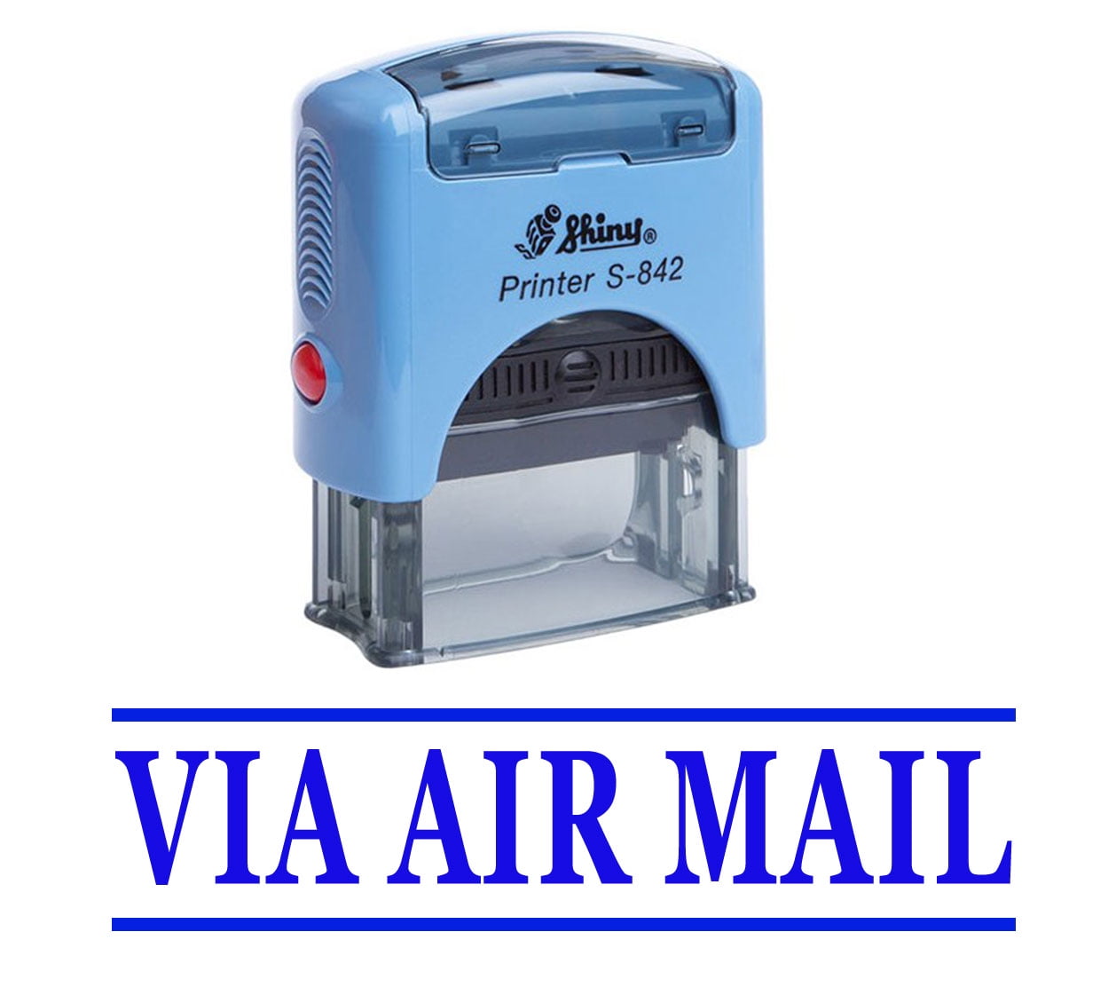 VIA AIR MAIL Self Inking Rubber Stamp Custom Shiny Office Stationary ...