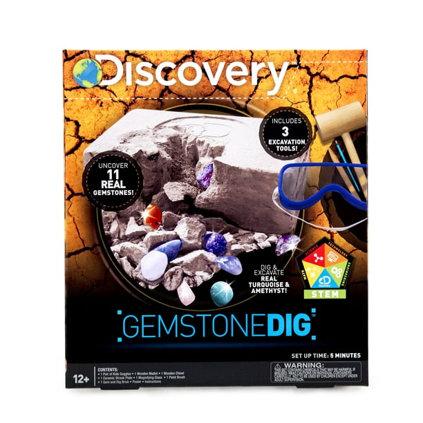 Discovery Gemstone Dig, STEM, Natural Science Kit, 6+ - Walmart.com